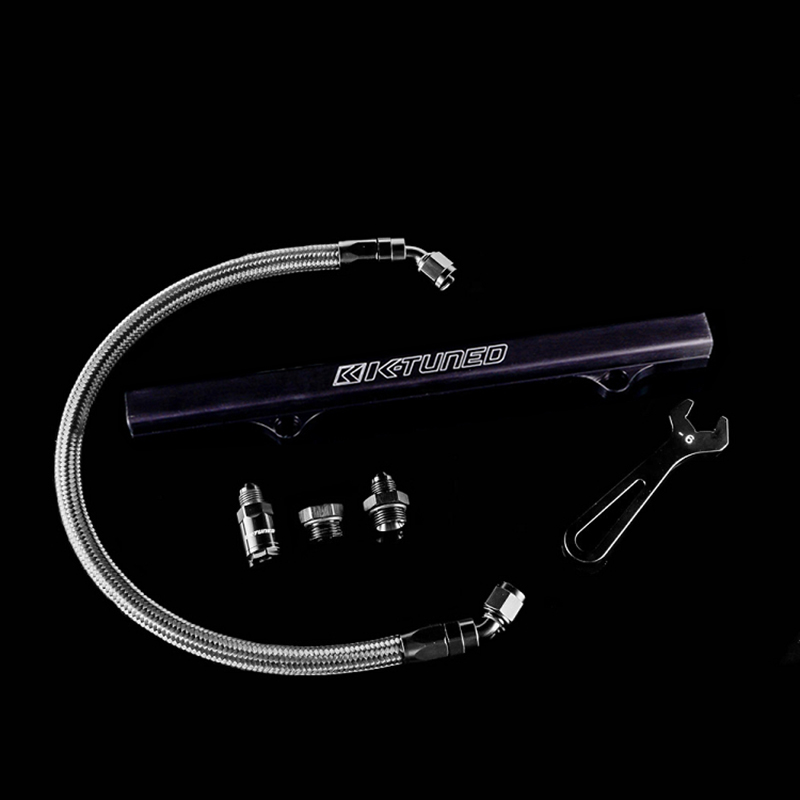 Evasive Motorsports: K-Tuned Fuel Rail Kit (Black) Side Feed Fuel Line ...
