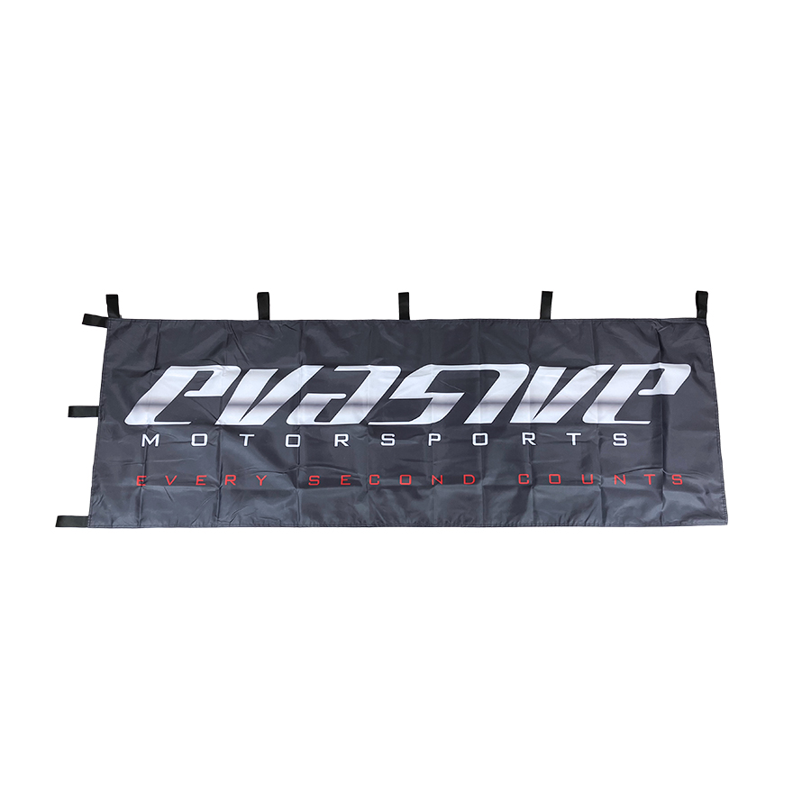Evasive Motorsports: Evasive Motorsports Nobori Flag - Chrome Logo