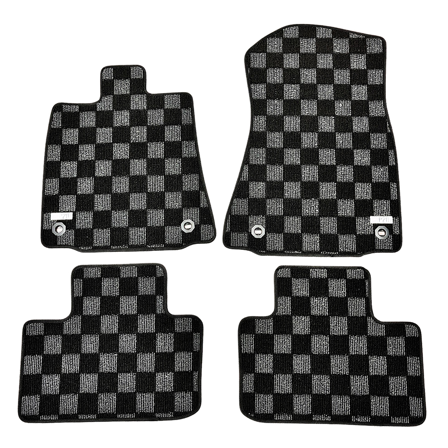 Evasive Motorsports: Phase 2 Motortrend Checkered Race Floor Mats (Dark ...