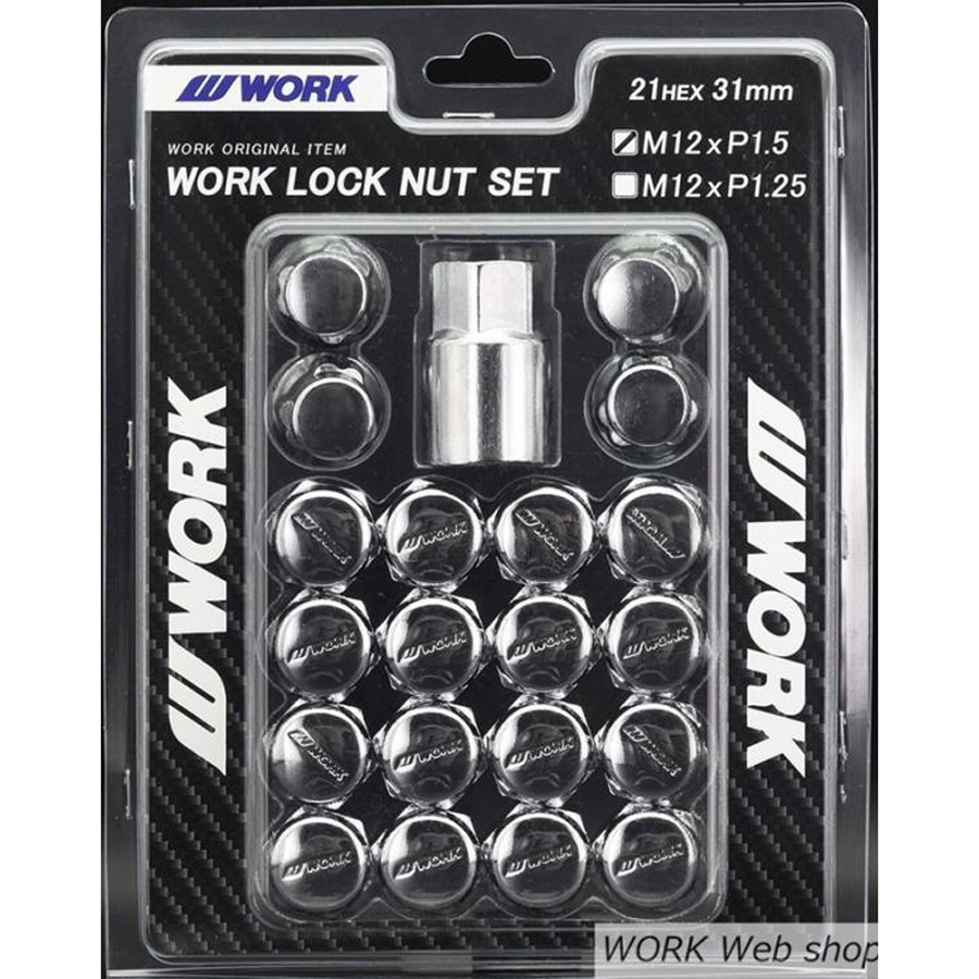 Evasive Motorsports: Work WLN Type Lug and Lock Nut Set (16 + 4 Locks ...
