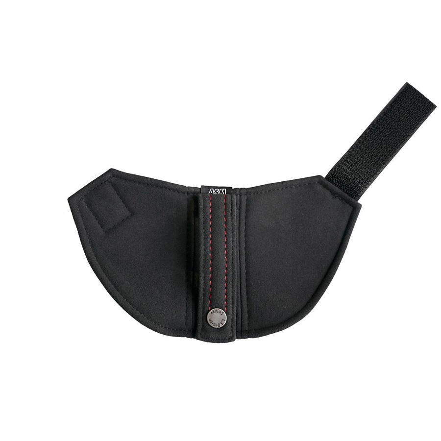 Evasive Motorsports: ASM Shoulder Cover - Ruby - Alcantara / Red Double Stitching