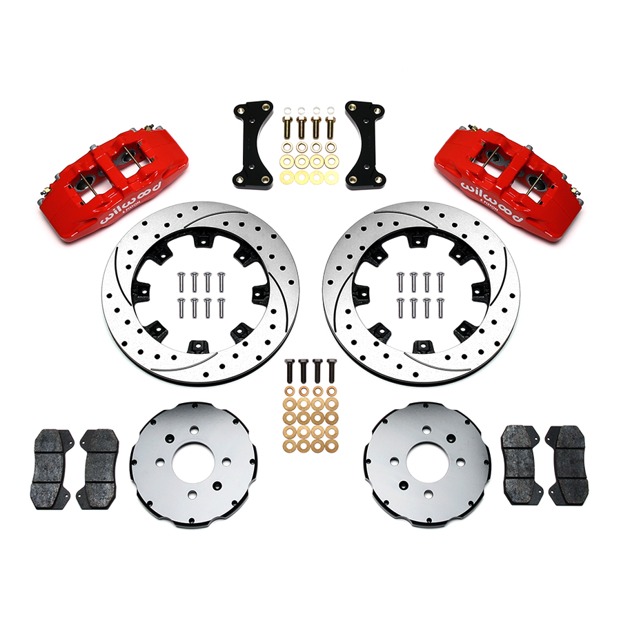 Evasive Motorsports: Wilwood Dynapro 6 Big Brake Front Brake Kit (Red ...