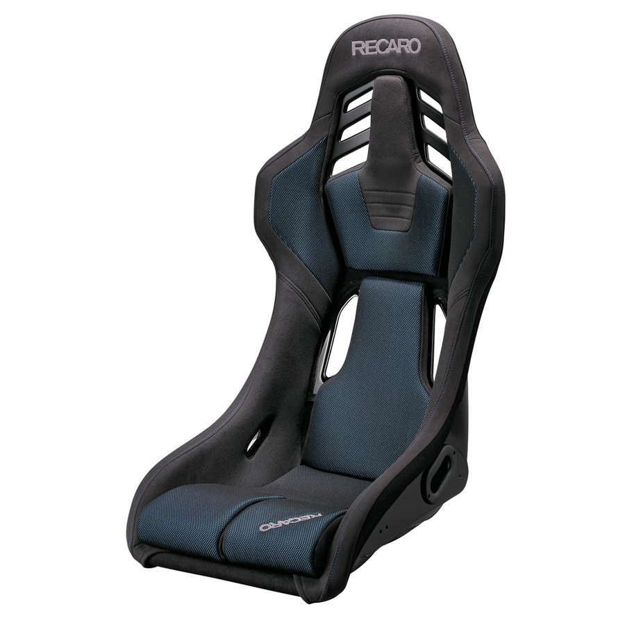 Evasive Motorsports: Recaro RSS BK Seat (Standard / FRP) - Kamui Black / Brilliant Mesh Blue