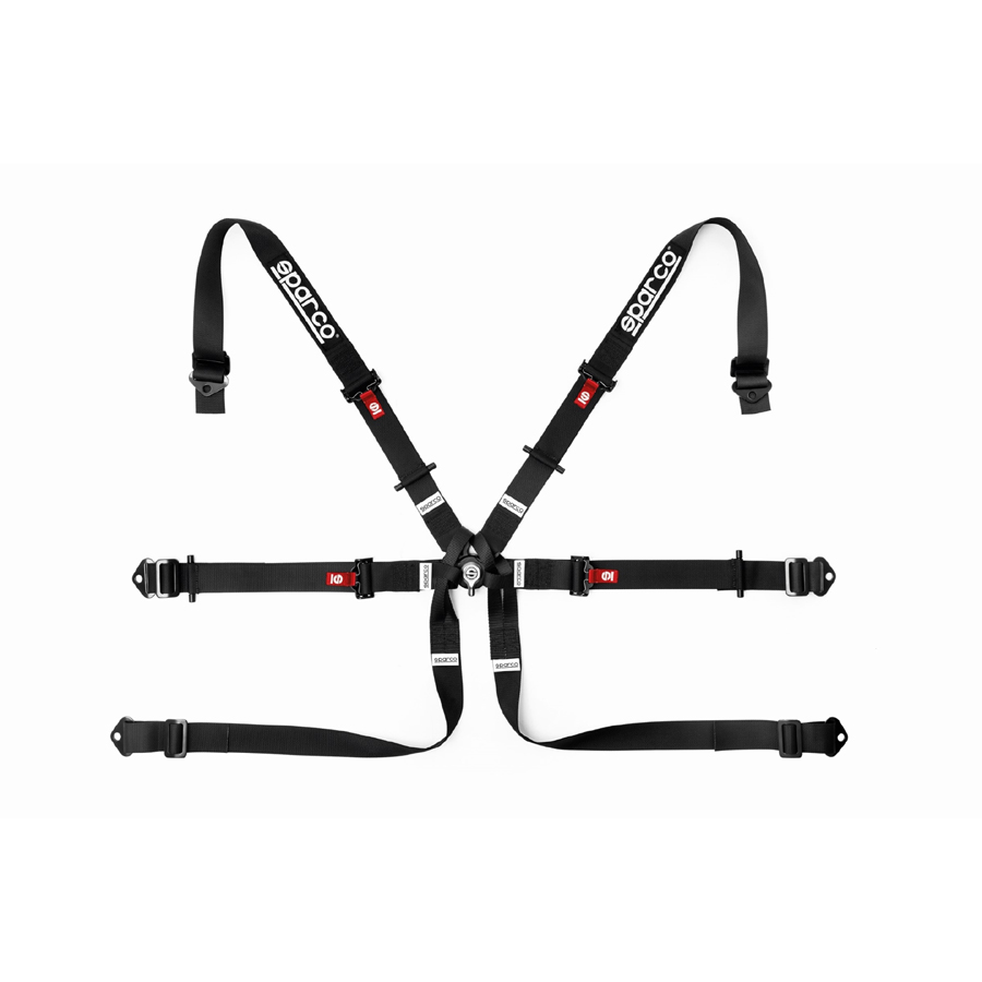 Evasive Motorsports: Sparco Formula H-7 2 inch Harness - 6 Point / Black