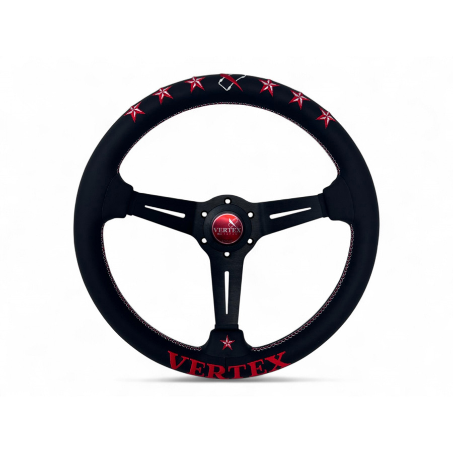 Evasive Motorsports: Vertex 6 Star Steering Wheel - Red (340mm x 70mm ...