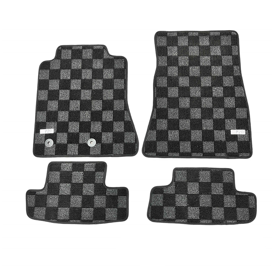 Evasive Motorsports: Phase 2 Motortrend Checkered Race Floor Mats (Dark ...