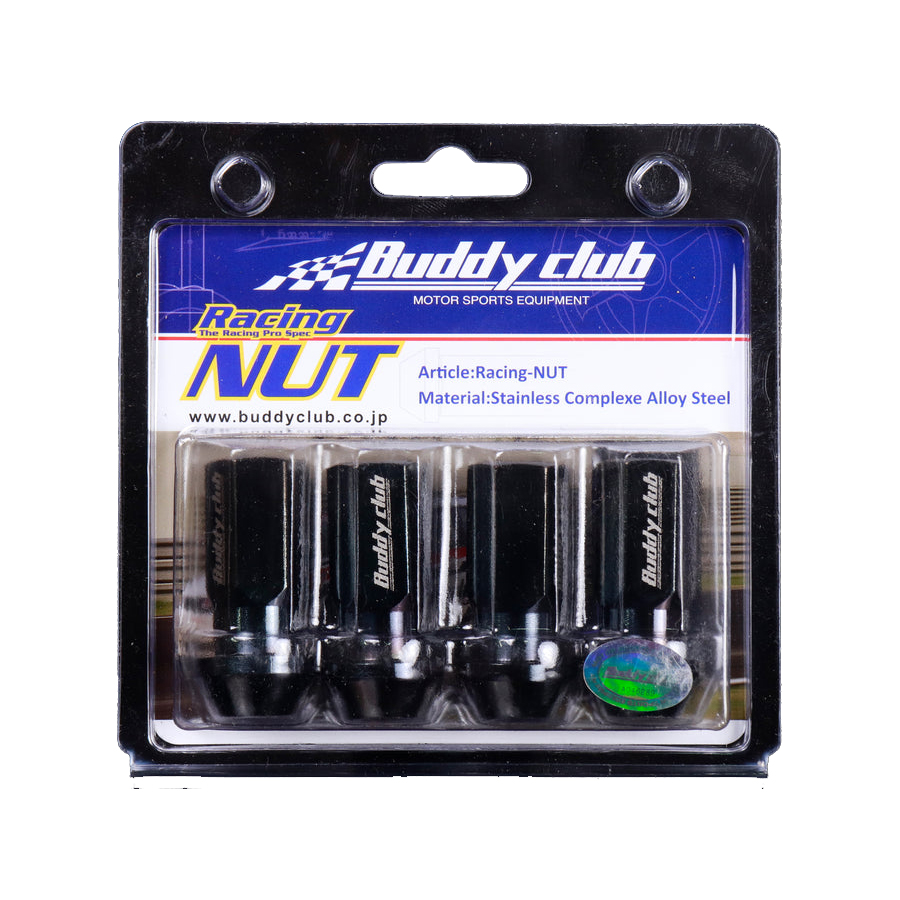 Evasive Motorsports: Buddy Club Stainless Steel Black Racing Lug Nuts ...