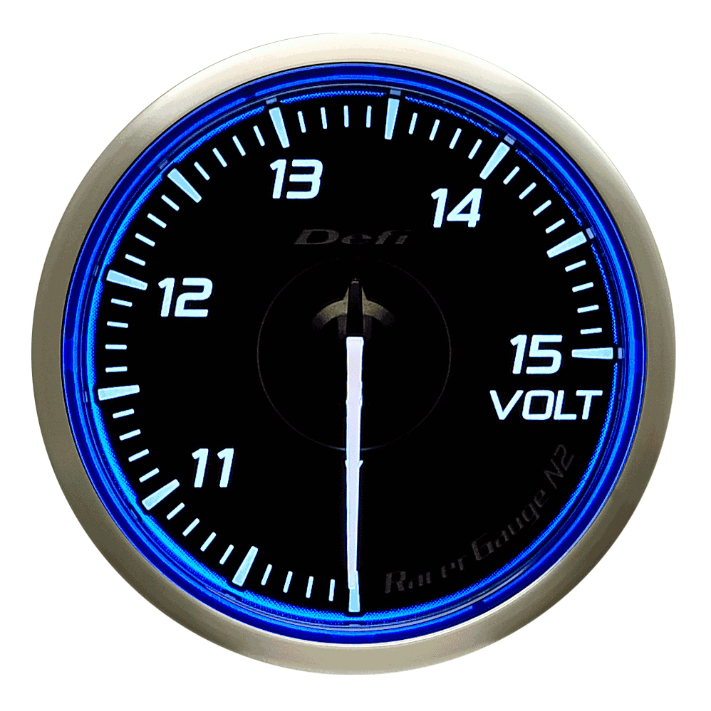 Evasive Motorsports: Defi DF Racer Gauge N2 (60mm / Blue) - Volt