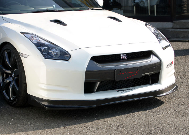 Evasive Motorsports: Mines Carbon Fiber Front Spoiler - Nissan GT-R R35