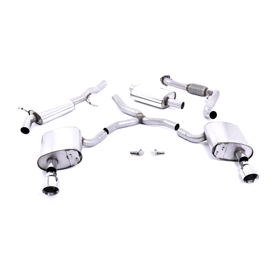 Evasive Motorsports: Milltek Cat Back Exhaust System (Resonated / GT-100 Polished Tips) - Audi ...
