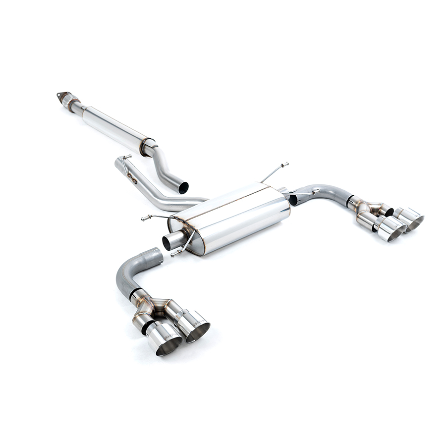 Evasive Motorsports: Milltek Cat Back Exhaust System (Resonated / Quad Exit GT-100 Polished Tips ...
