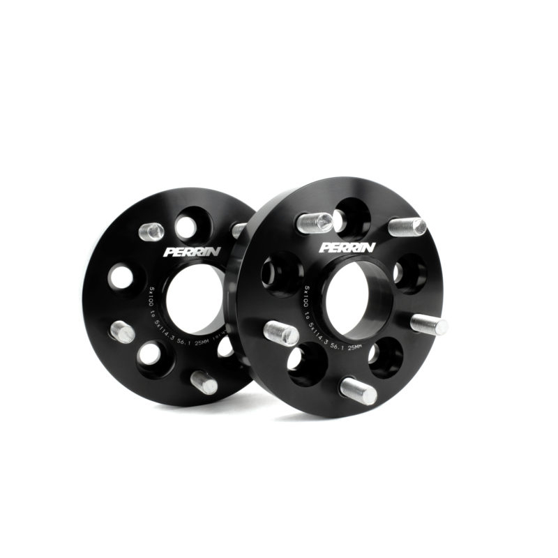 Evasive Motorsports: Perrin Wheel Adapters - 25mm / 5x100 to 5x114.3 / 12x1.25 / Bore: 56 ...