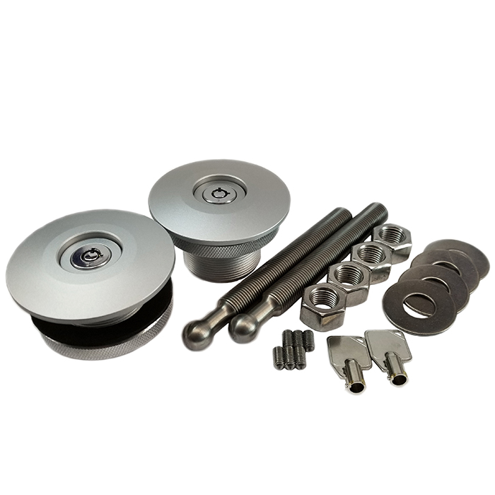 Evasive Motorsports: Quik Latch QL-50L-LP Lockable Hood Pin Sets (Silver)