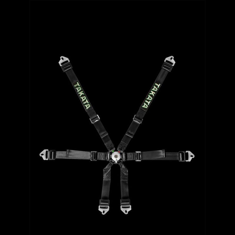 Evasive Motorsports: Takata RACE 2x2 Harness (6pt snap-on) - Black