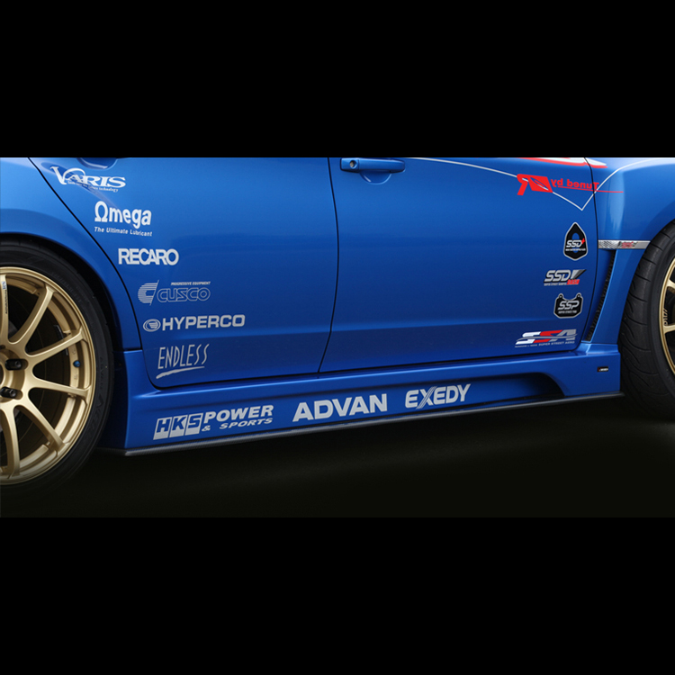 Evasive Motorsports: Varis Runduce Collab Side Skirt, Full FRP - Subaru GRB WRX STI 08-14