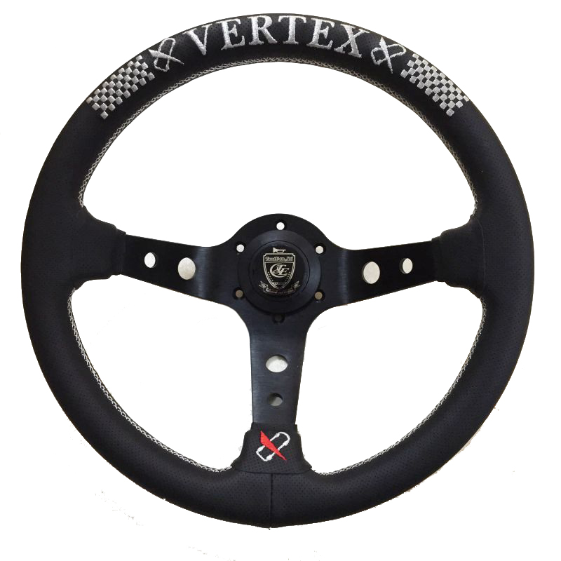Evasive Motorsports: Vertex Checker Steering Wheel (330mm / Leather)