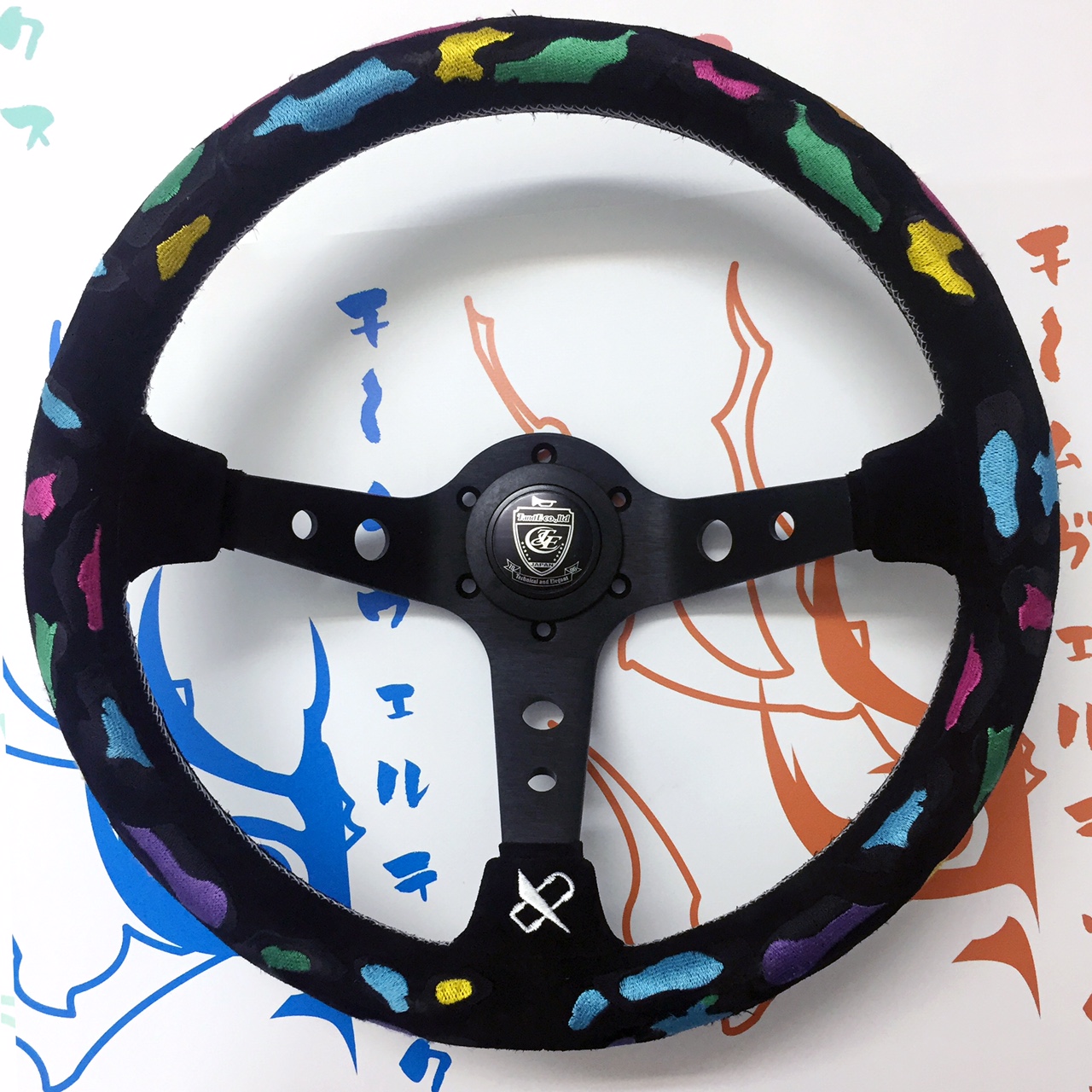 Evasive Motorsports: Vertex Leopard Steering Wheel (350mm / Suede)