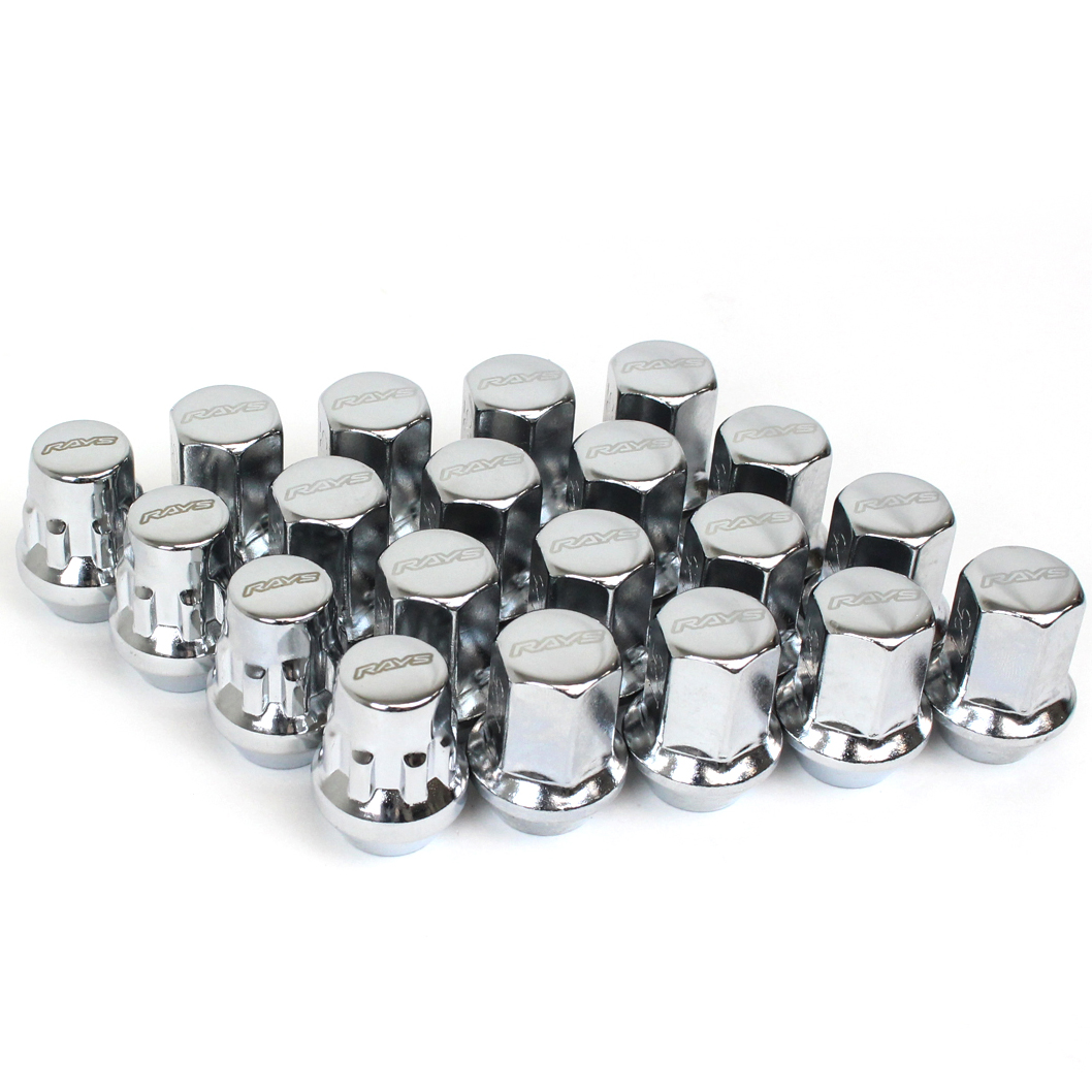 Evasive Motorsports: RAYS 17Hex Lock and Nut Set - Set of 20 / Chrome ...