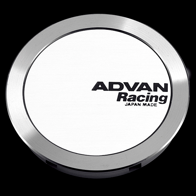 Evasive Motorsports: Advan Center Cap - Full Flat Cap (White) - 63mm