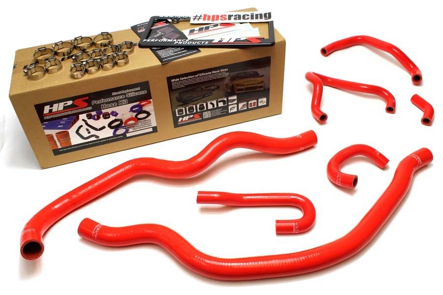 Evasive Motorsports: HPS Radiator + Heater Hose (Red) - Honda S2000 06-09