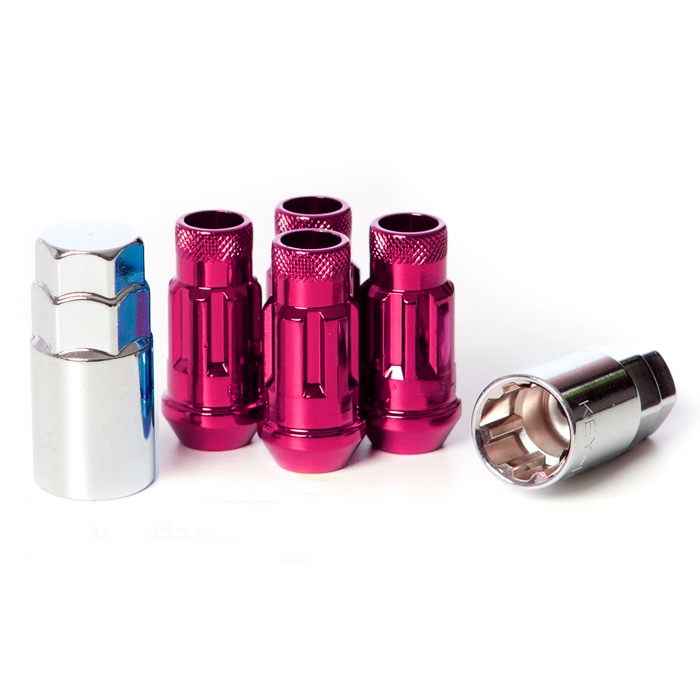 Evasive Motorsports: Muteki SR48 Wheel Locks - Pink (Open Ended) - 12x1.50